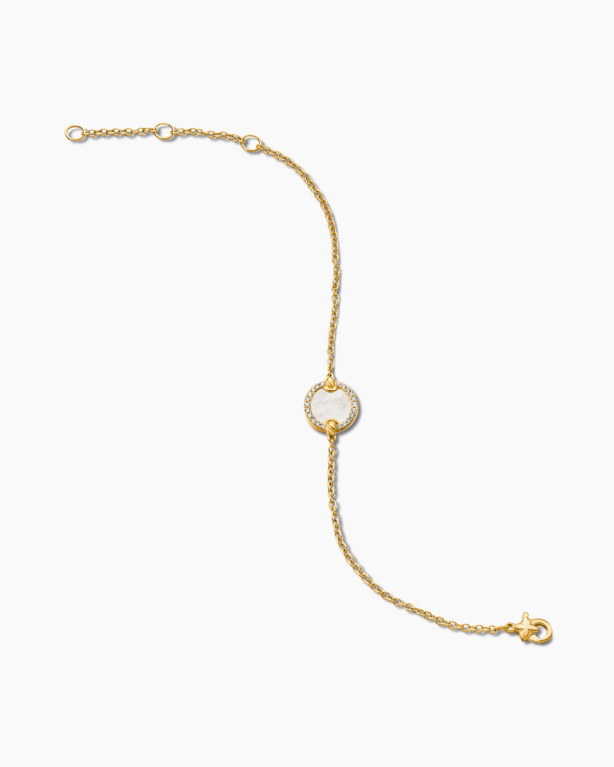 Petite DY Elements® Center Station Chain Bracelet in 18K Yellow Gold ...
