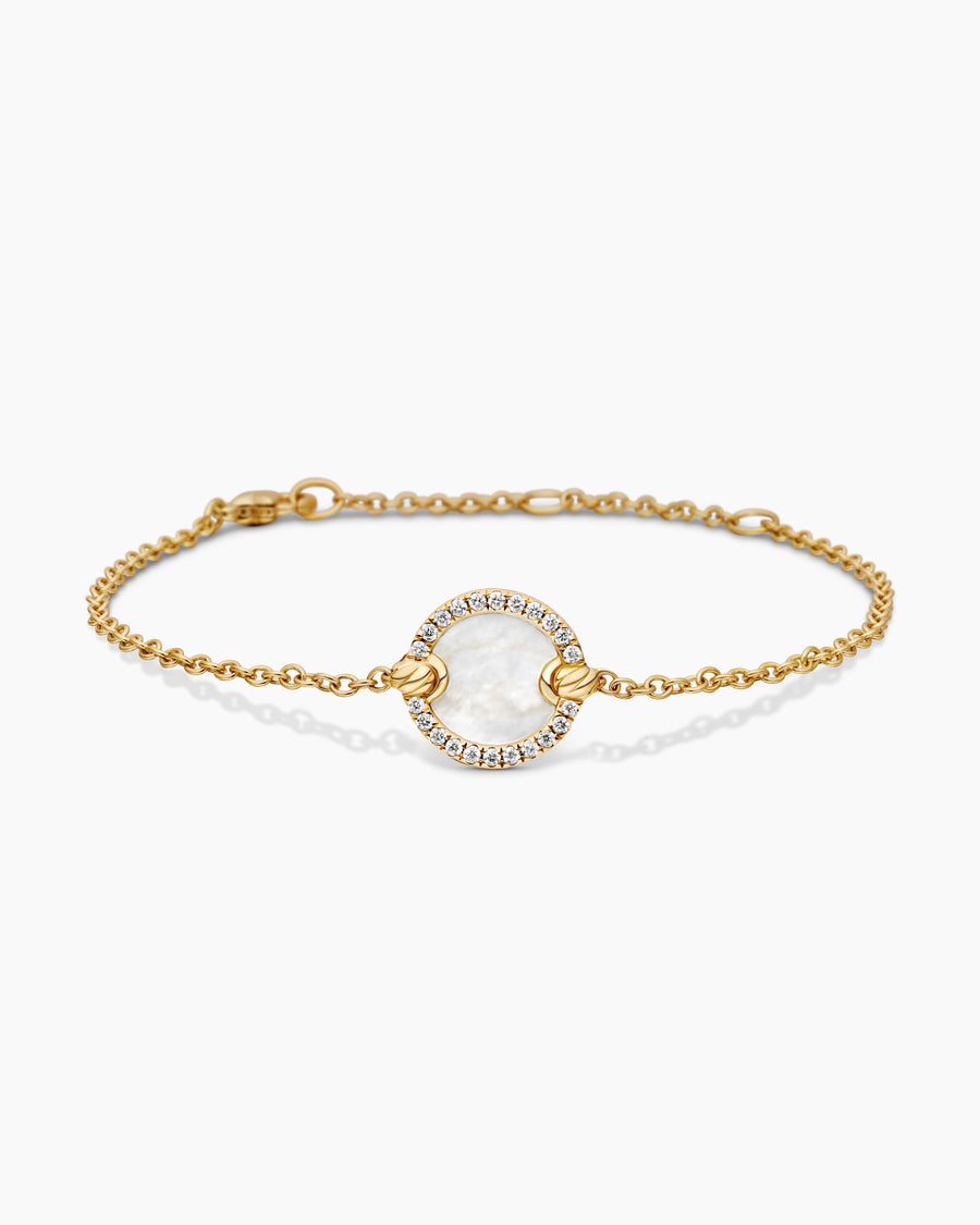 Petite DY Elements® Center Station Chain Bracelet in 18K Yellow Gold ...
