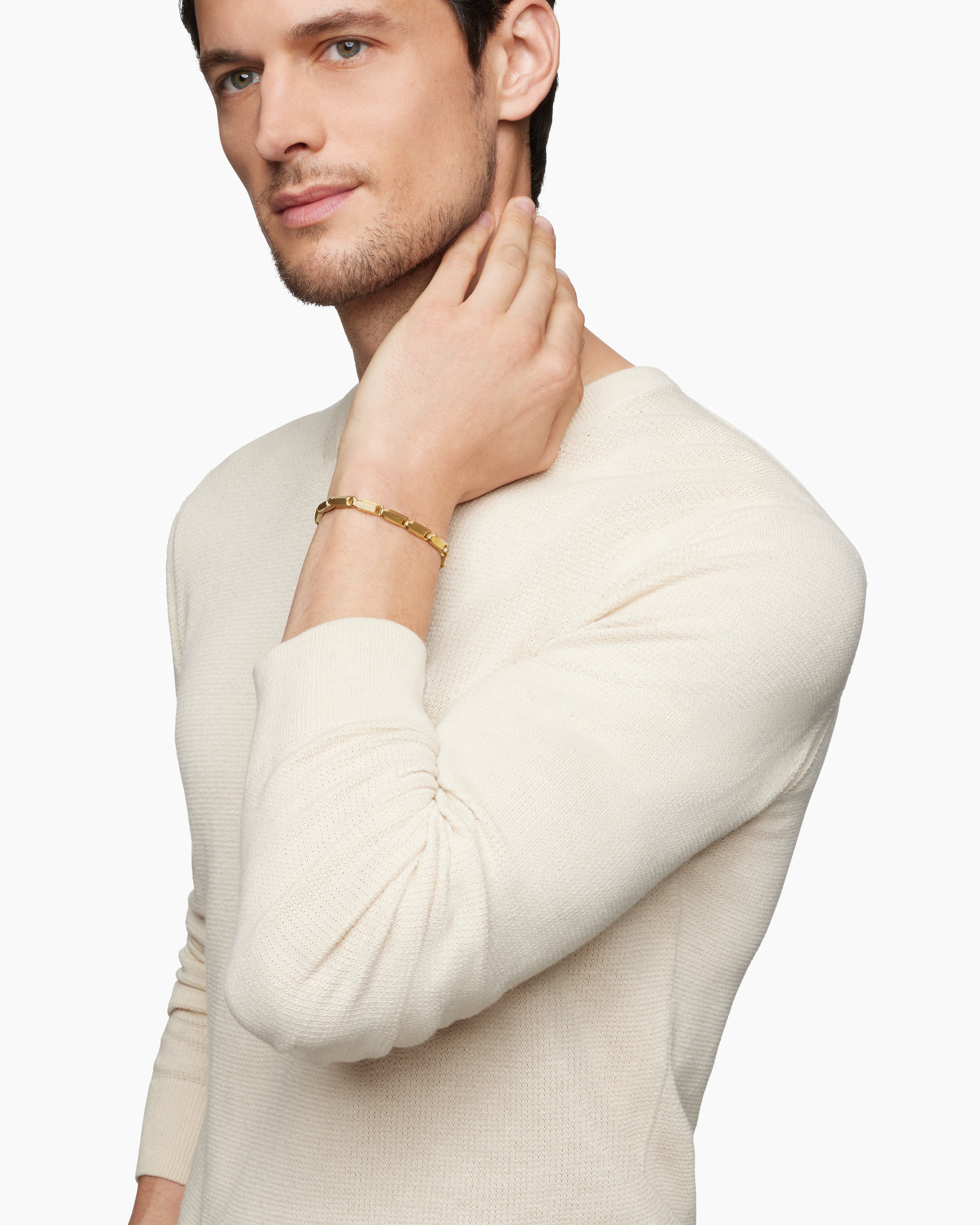 Mens Streamline Link Bracelet in 18K Yellow Gold, 6mm | David Yurman