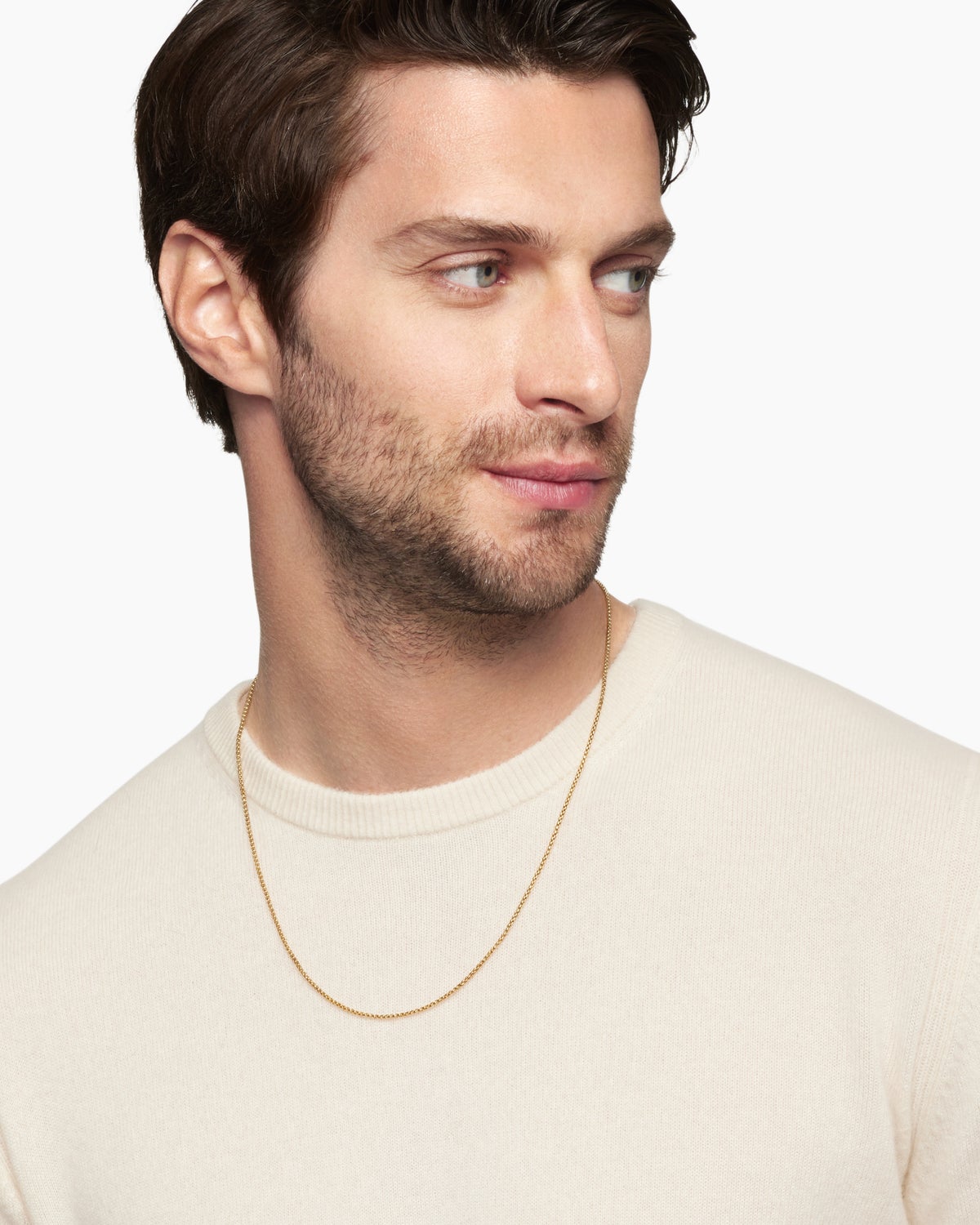 Mens Box Chain Necklace in 18K Yellow Gold, 1.7mm | David Yurman