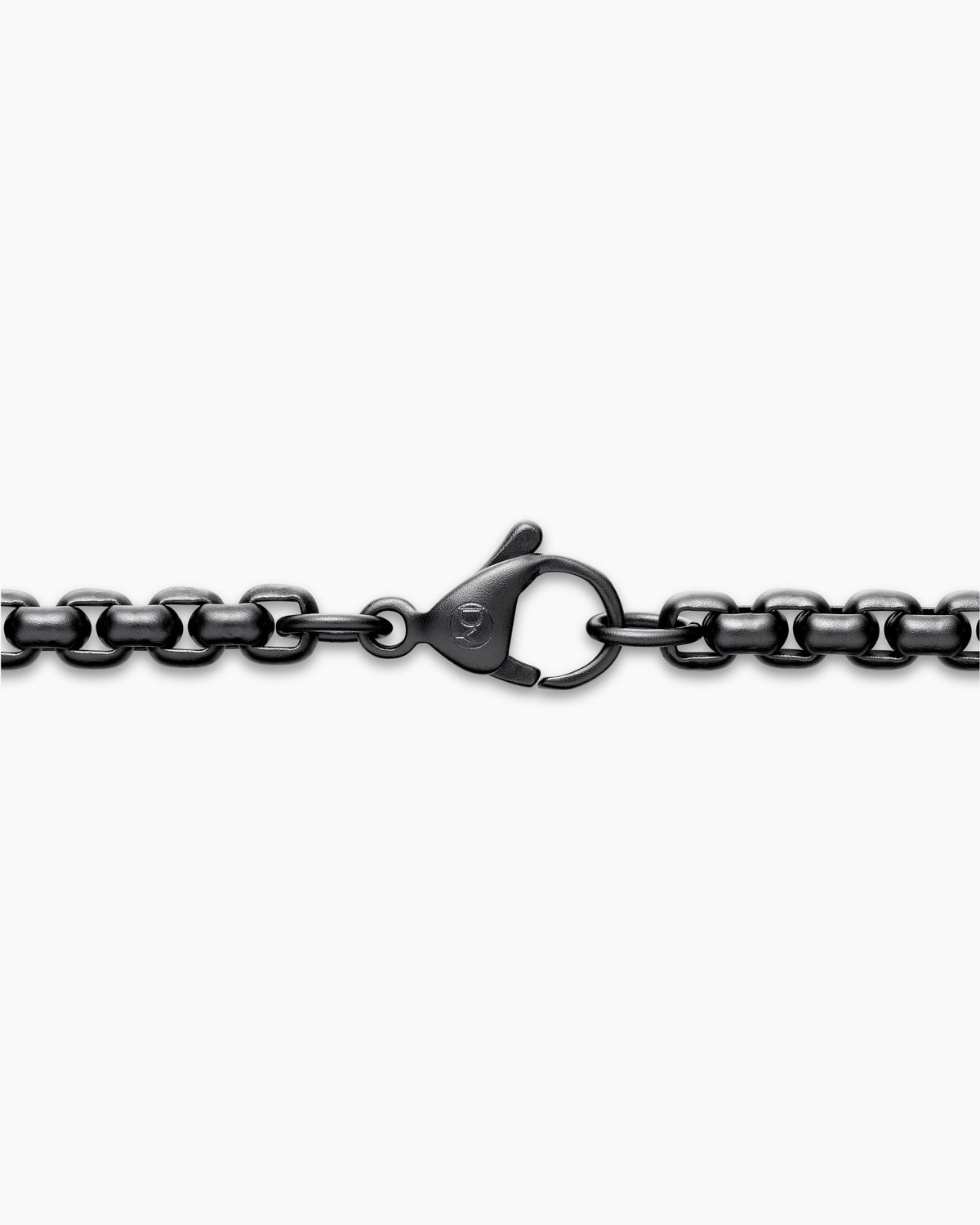 Mens Box Chain Necklace in Darkened Stainless Steel, 4mm | David Yurman