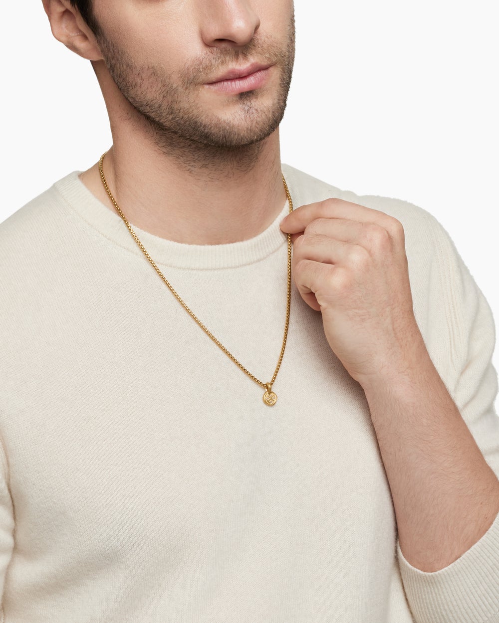 Mens Shipwreck Coin Amulet in 18K Yellow Gold with Cognac Diamonds, 10 ...