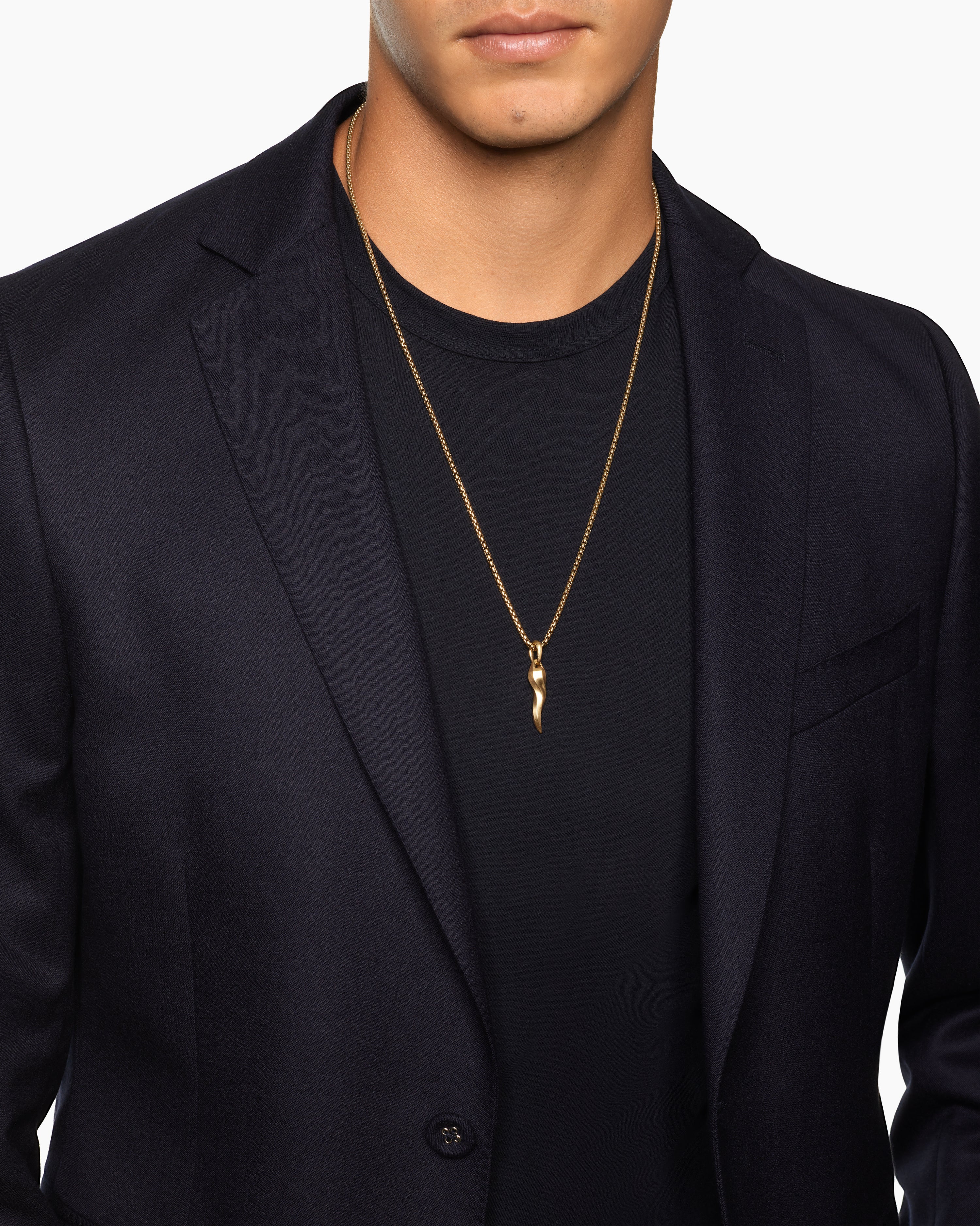 Cornicello Amulet in 18K Yellow Gold, 30mm | David Yurman