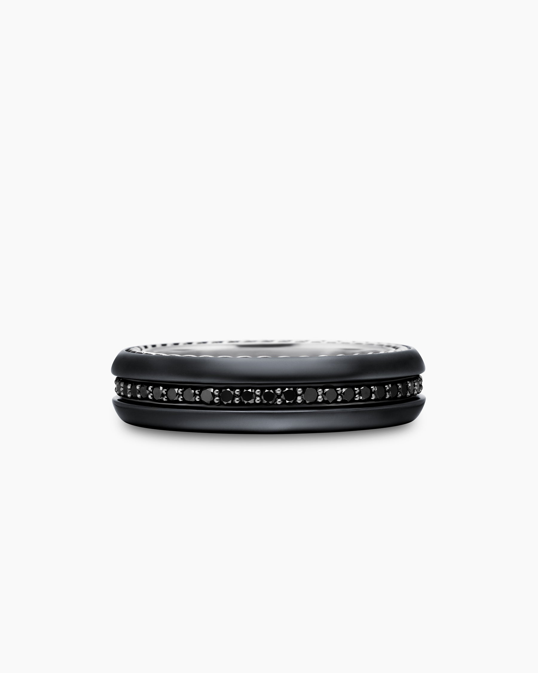 Mens Streamline Band Ring in Black Titanium, 6mm | David Yurman