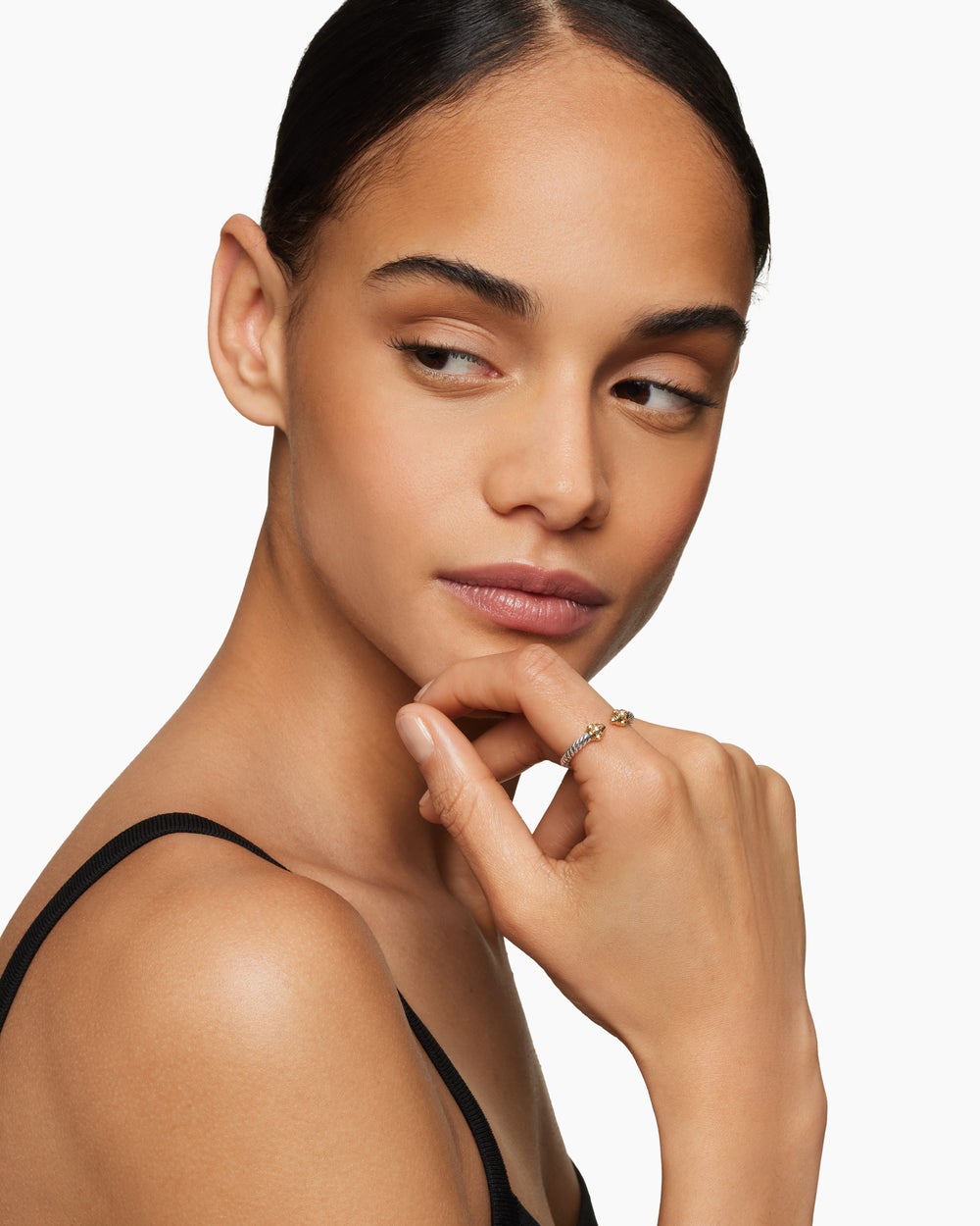 Renaissance Ring in Sterling Silver with 14K Yellow Gold and Diamonds ...