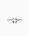 DY Cable Engagement Ring in Platinum, Cushion | David Yurman