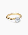 DY Cable Engagement Ring in 18K Yellow Gold, Round | David Yurman